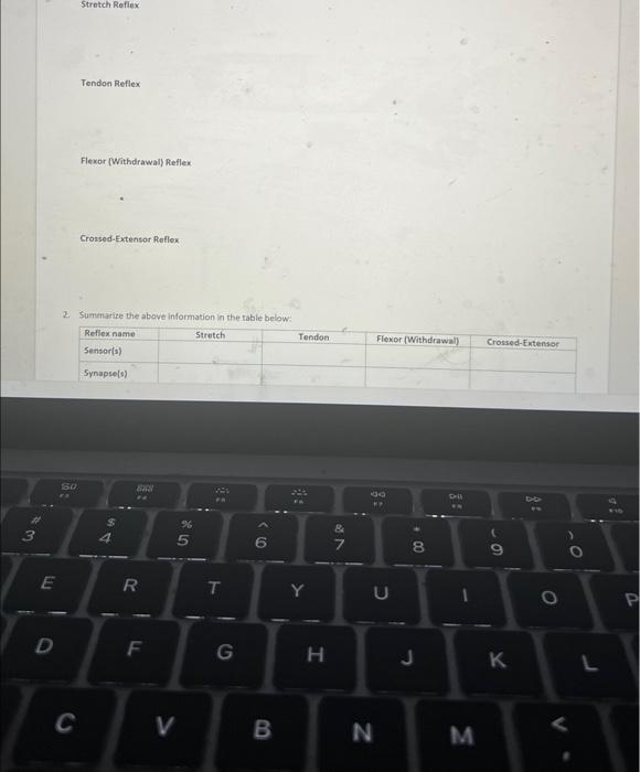 Solved 2. Summarize the above information in the table | Chegg.com