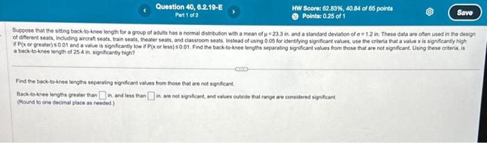 Solved Suppose that the siting back-to-knee lengen for a | Chegg.com