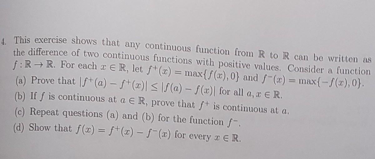 Solved 4. This exercise shows that any continuous function | Chegg.com