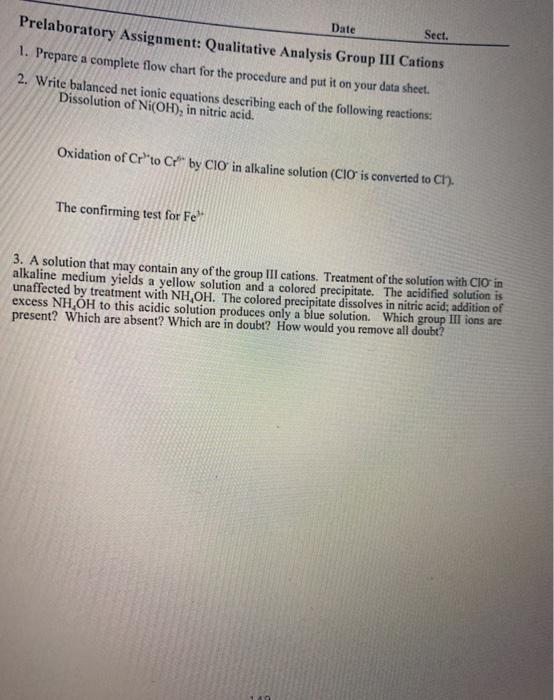 Solved QUALITATIVE ANALYSIS OF GROUP II CATIONS Qualitative | Chegg.com