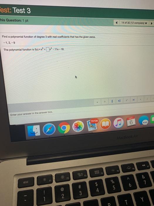 Solved Cest: Test 3 his Question: 1 pt 14 of 30 (12 | Chegg.com