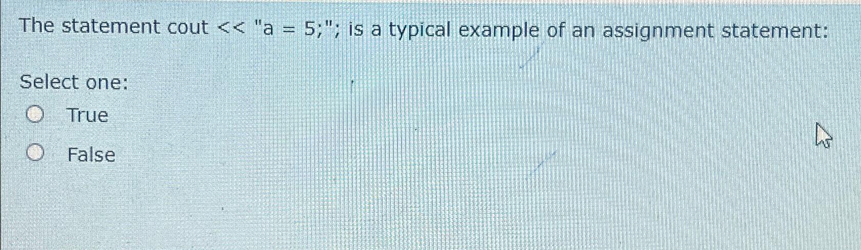 Solved The statement cout