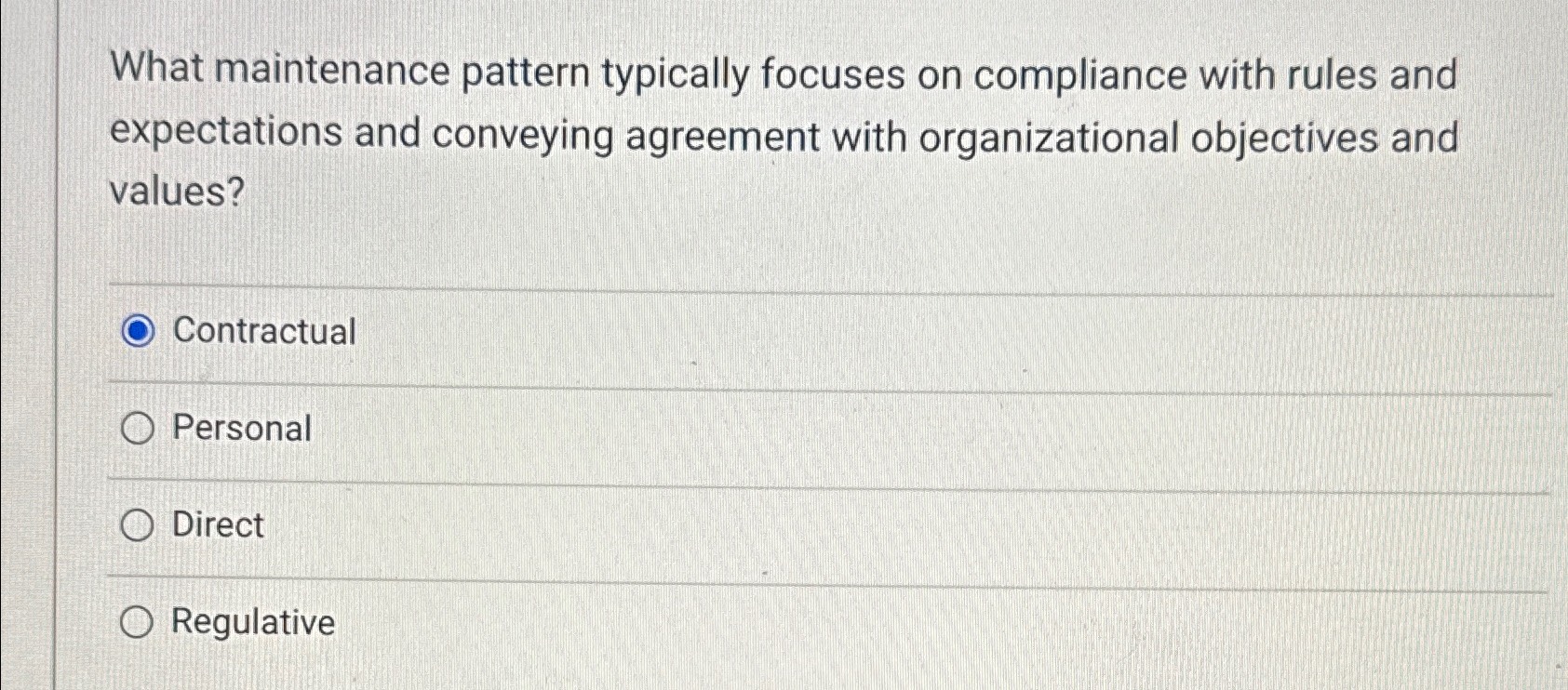 Solved What maintenance pattern typically focuses on | Chegg.com