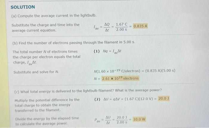 Solved SOLUTION (a) Compute the average current in the | Chegg.com