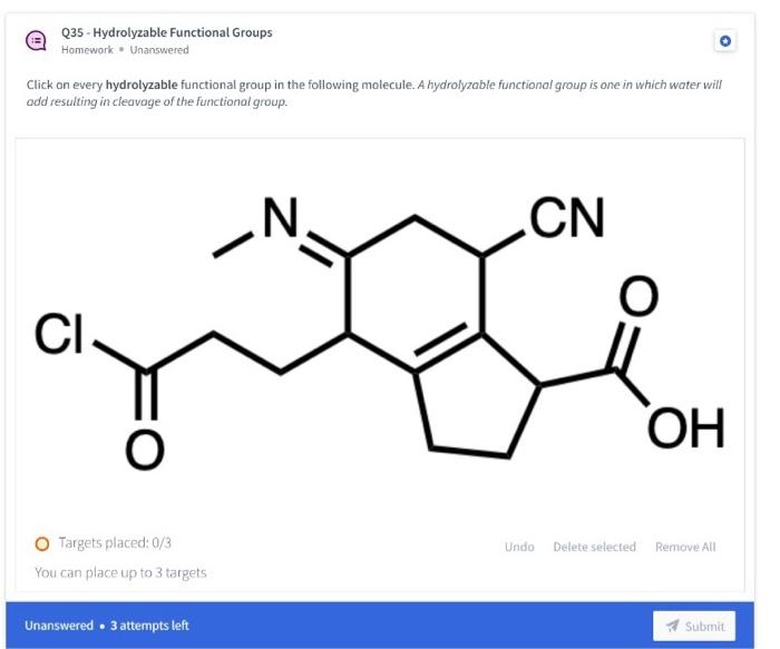 Solved Q35 - Hydrolyzable Functional Groups Homework. | Chegg.com