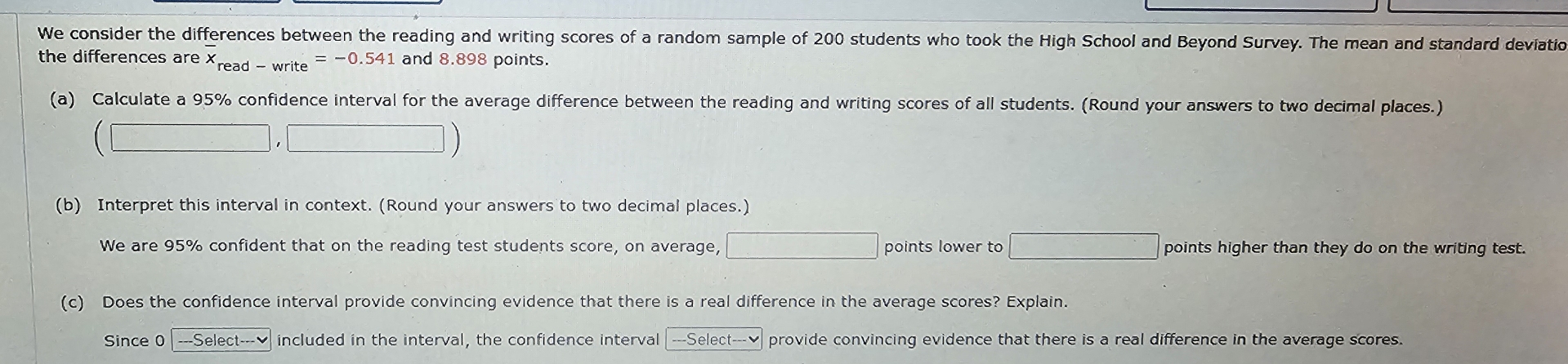 Solved We consider the differences between the reading and | Chegg.com