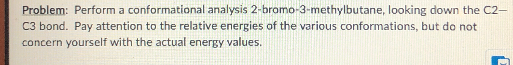 Solved Problem: Perform a conformational analysis | Chegg.com
