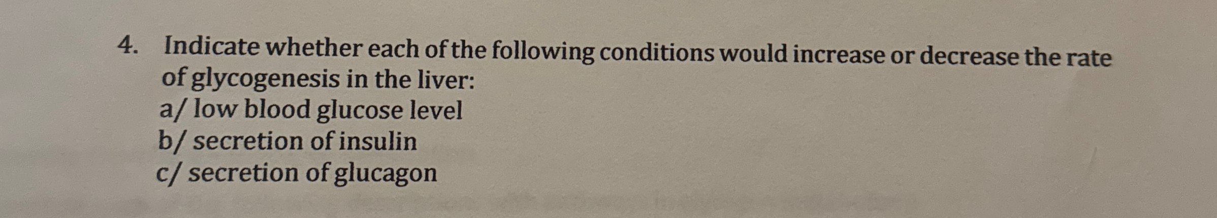 Solved Indicate whether each of the following conditions | Chegg.com