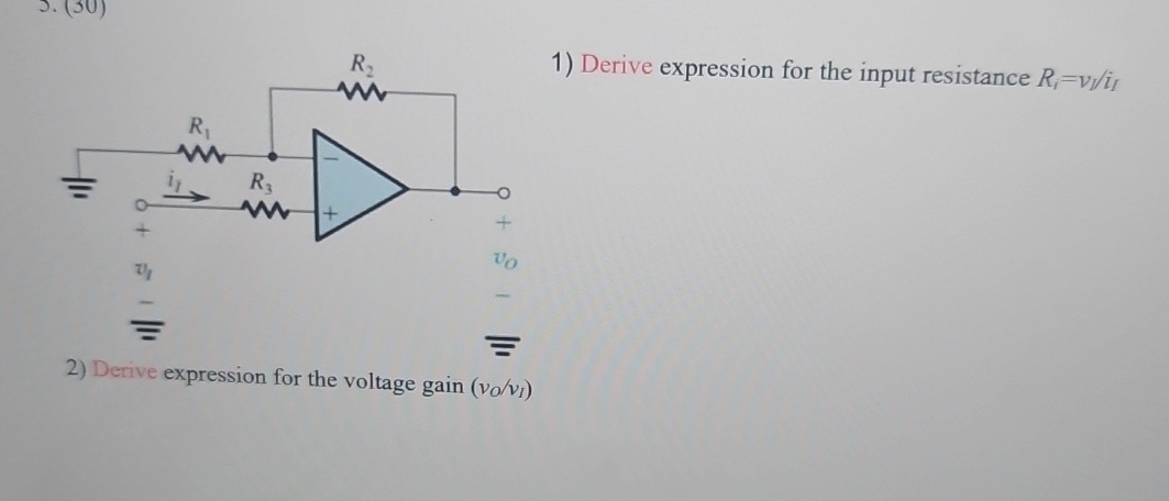 Solved Derive expression for the input resistance | Chegg.com