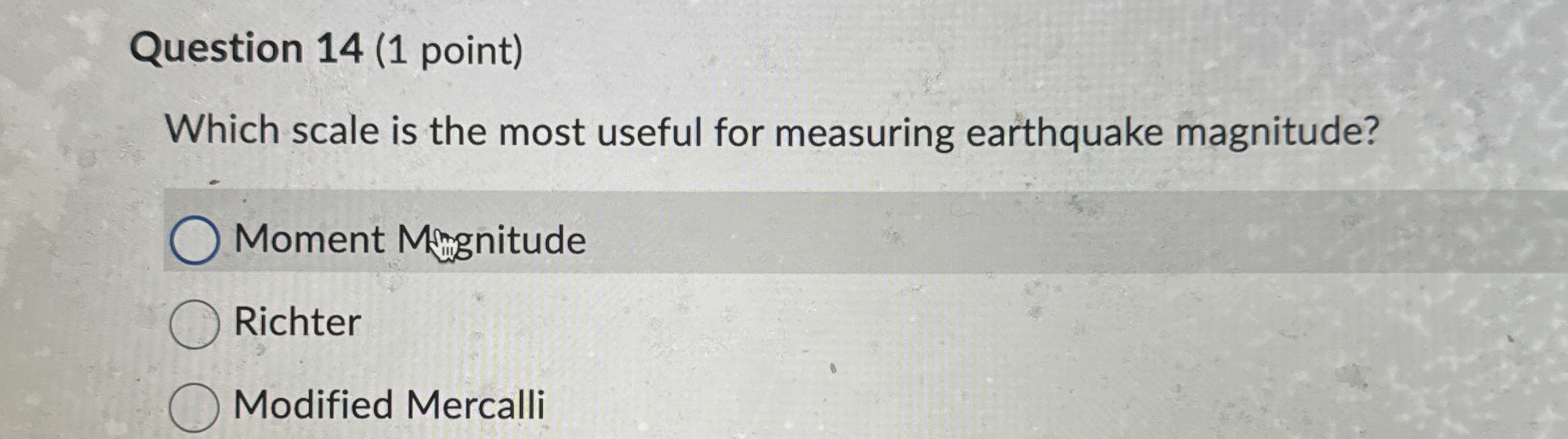 Solved Question 14 (1 ﻿point)Which scale is the most useful | Chegg.com