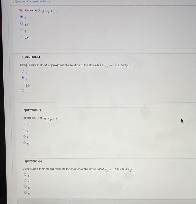 Solved QUESTION 1 For problems 1-6: You want to use Euler's | Chegg.com