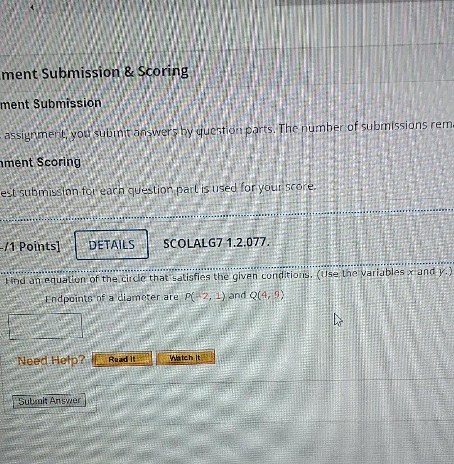 Solved ment Submission & Scoring ment Submission assignment, | Chegg.com