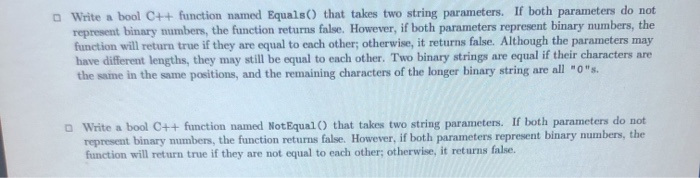 Solved Write a bool C++ function named Equals() that takes | Chegg.com
