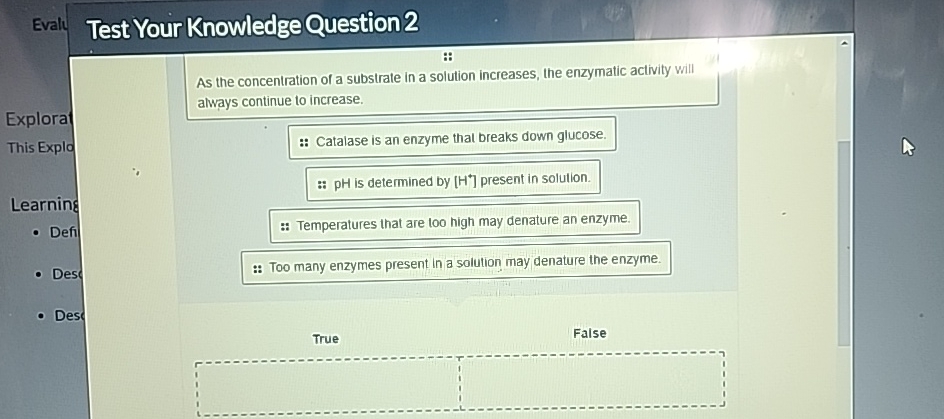 Solved Evall Test Your Knowledge Question 2 | Chegg.com