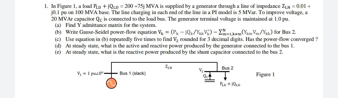 Solved Course:Power System Analysis $ Control. Please Solve | Chegg.com