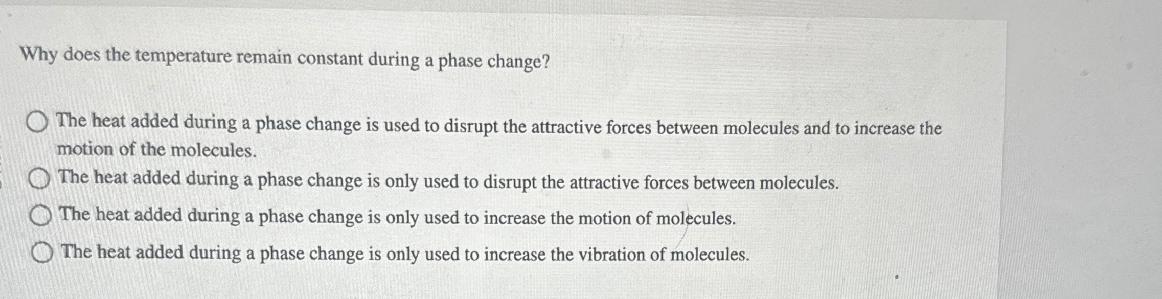 Solved Why does the temperature remain constant during a | Chegg.com