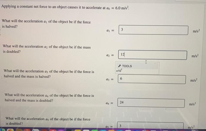 Solved Applying a constant net force to an object causes it | Chegg.com