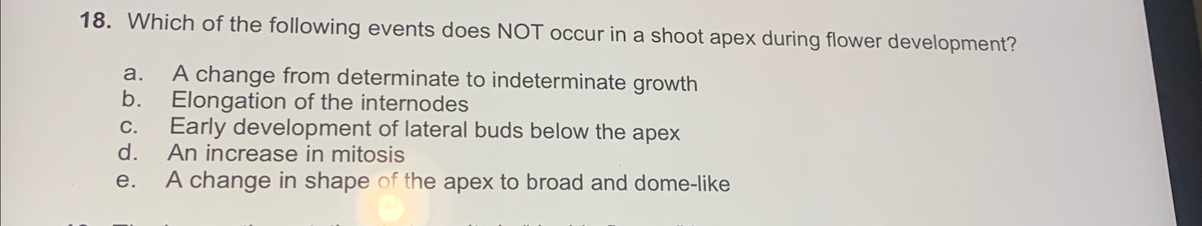 Solved Which of the following events does NOT occur in a | Chegg.com