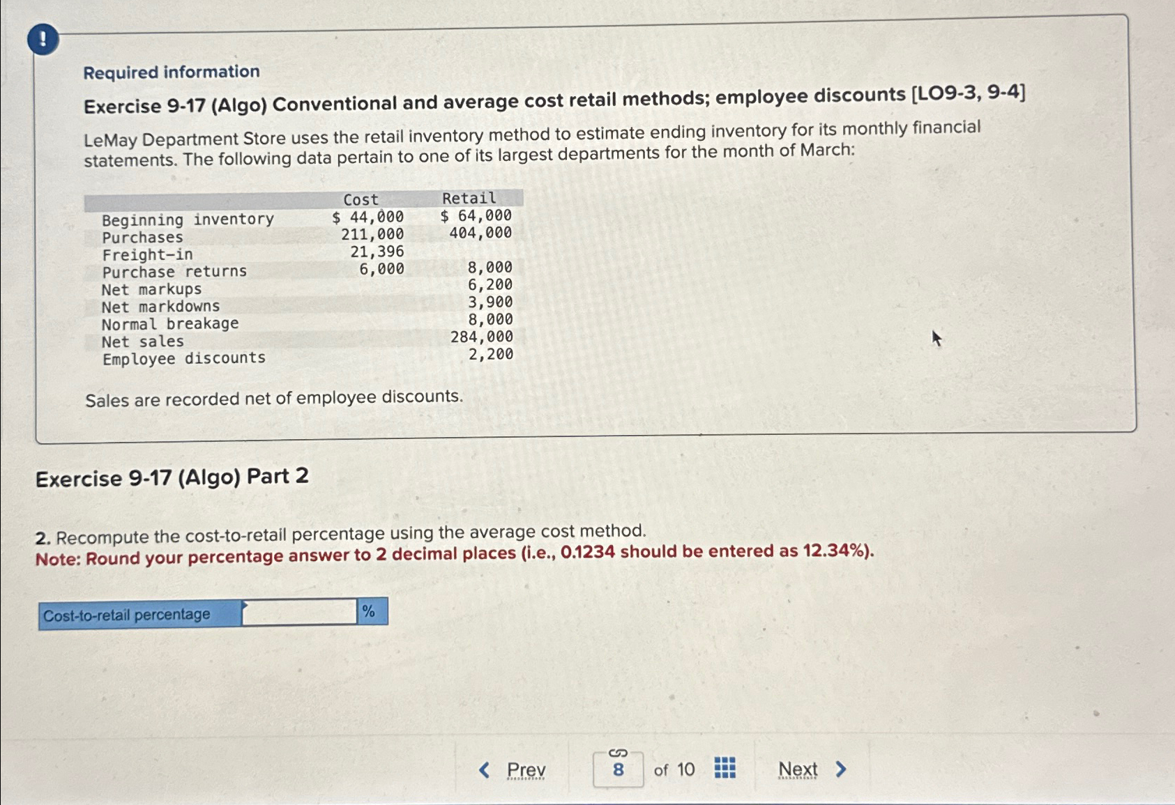Solved !Required informationExercise 9-17 (Algo) | Chegg.com Solved !Required informationExercise 9-17 (Algo) | Chegg.com