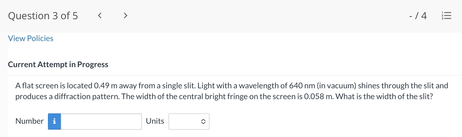Solved Question 3 ﻿of 5View PoliciesCurrent Attempt in | Chegg.com