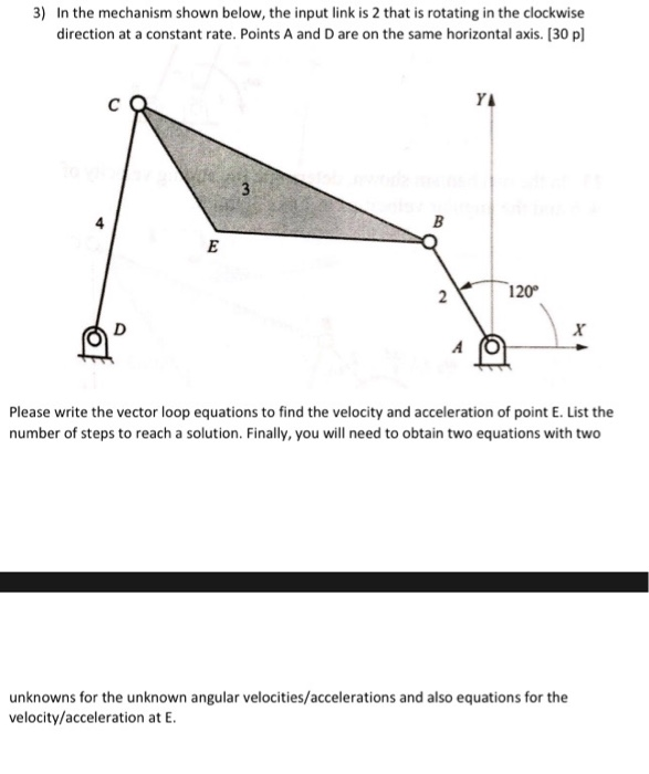 Solved 3) In the mechanism shown below, the input link is 2 | Chegg.com