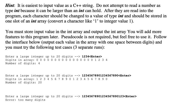 Solved Exercise 5 - Large Integers - more points for this | Chegg.com Solved Exercise 5 - Large Integers - more points for this | Chegg.com