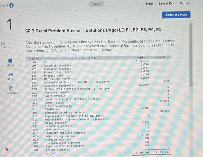 Solved Lab 1 1 25 points eBook Print References Number 101 | Chegg.com