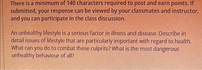 Solved There is a minimum of 140 characters required to post | Chegg.com