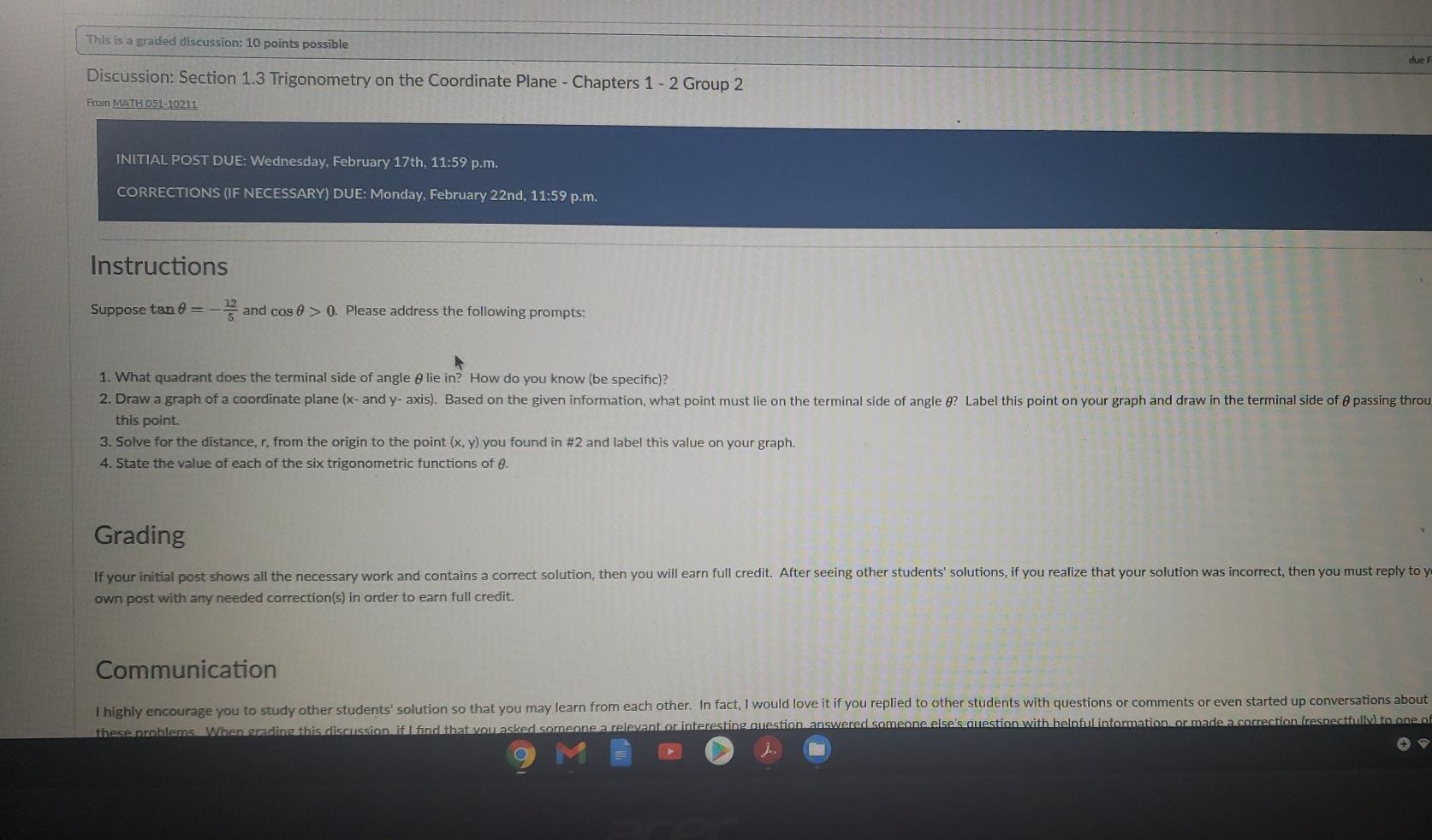 Solved This is a graded discussion: 10 points possible due F | Chegg.com