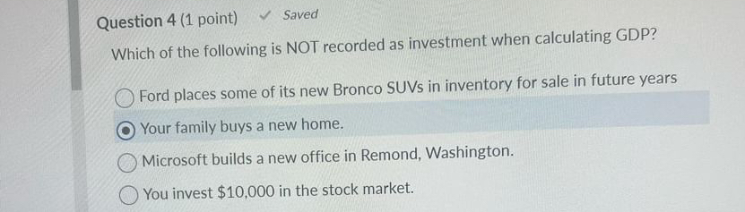 Solved Question 4 (1 ﻿point) ﻿SavedWhich of the following | Chegg.com