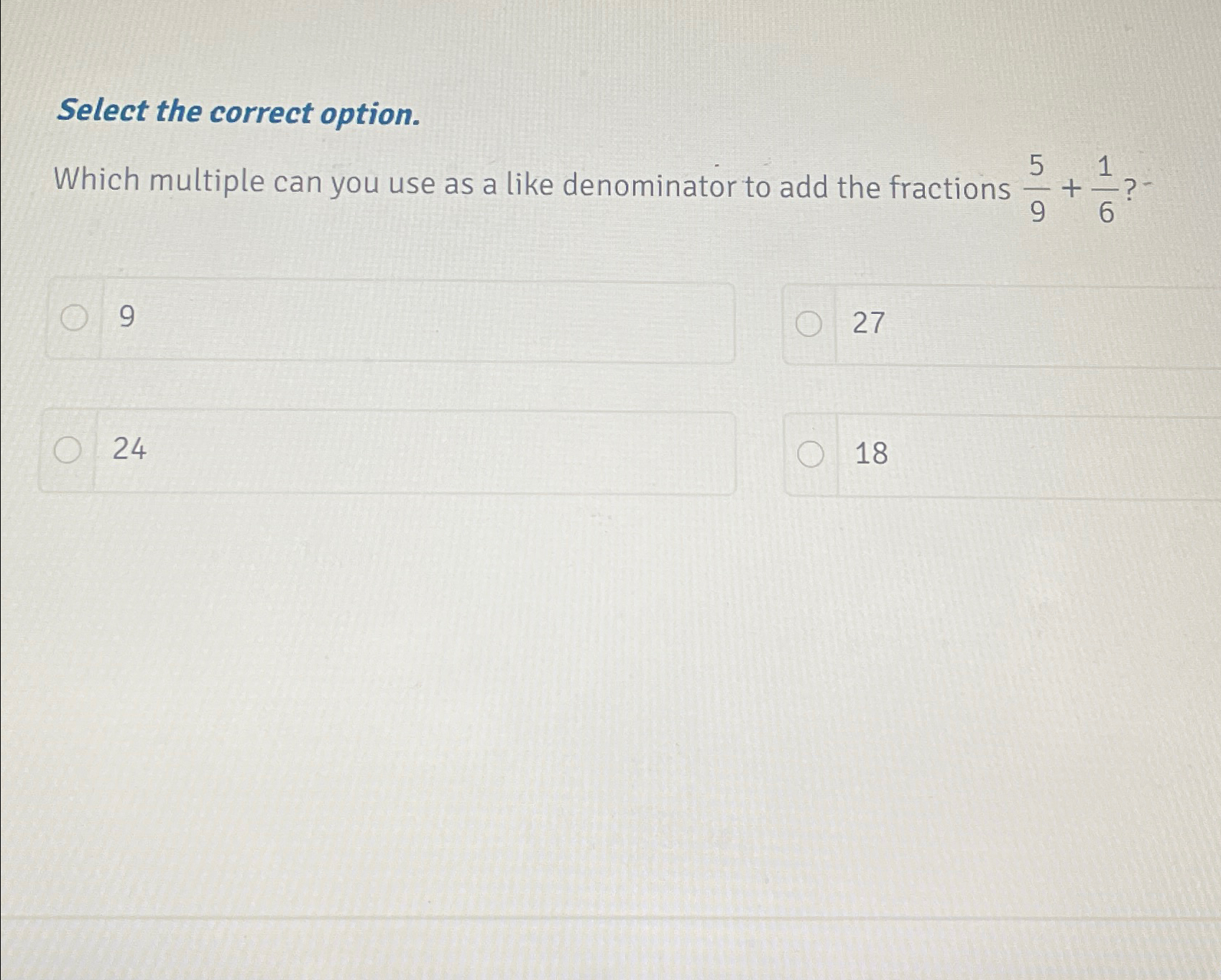 Solved Select the correct option.Which multiple can you use | Chegg.com