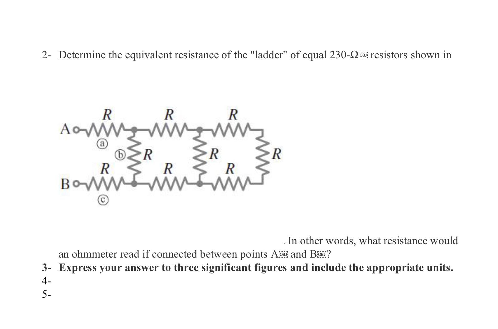 Solved 2- ﻿Determine the equivalent resistance of the | Chegg.com