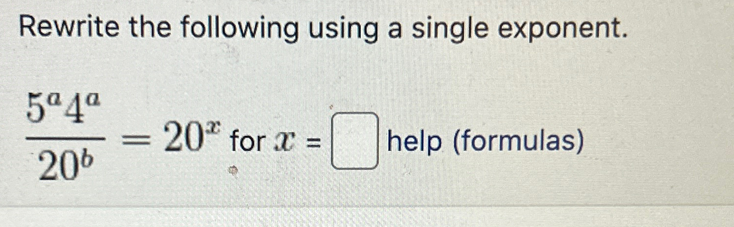 Solved Rewrite the following using a single | Chegg.com