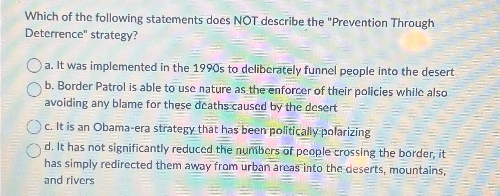 Solved Which of the following statements does NOT describe | Chegg.com