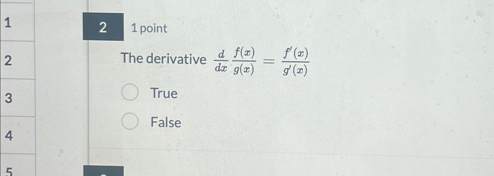 Solved 21 ﻿pointThe derivative | Chegg.com