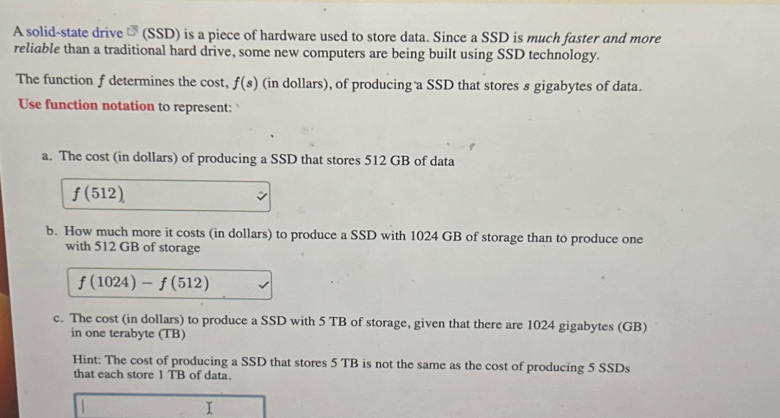 Solved A solid-state drive (SSD) ﻿is a piece of hardware | Chegg.com
