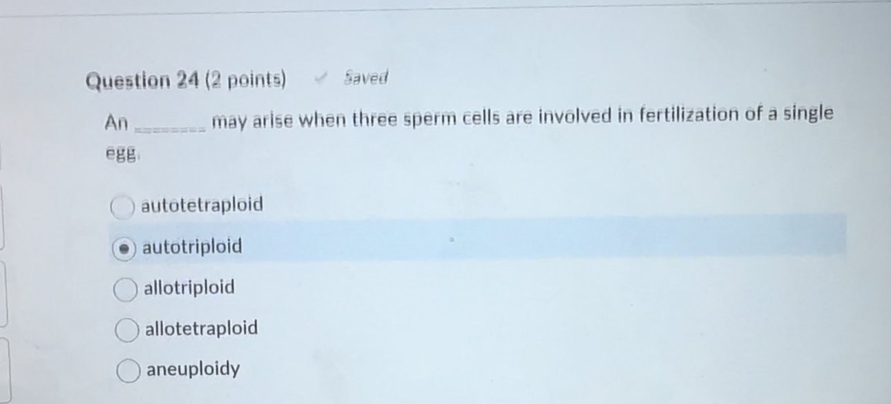 Solved Question 24 (2 ﻿points)4 ﻿SavedAn ﻿may arlse when | Chegg.com