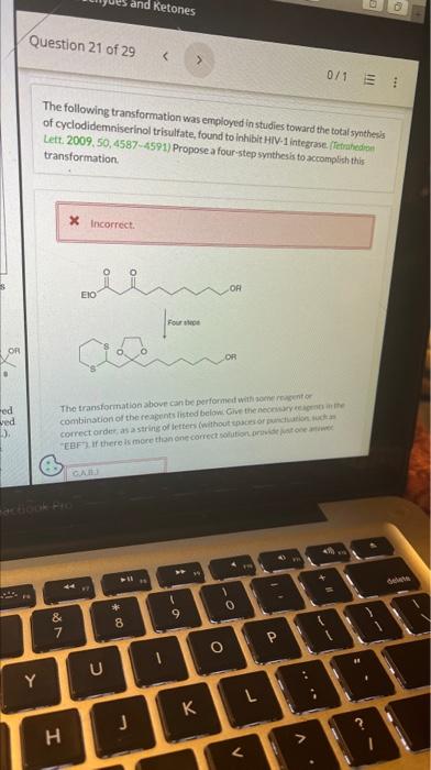 Solved The following transformation was employed in studies | Chegg.com