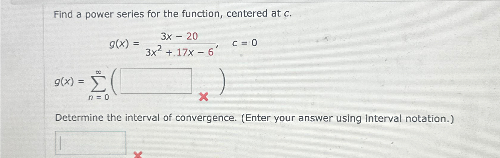Find a power series for the function, centered at | Chegg.com
