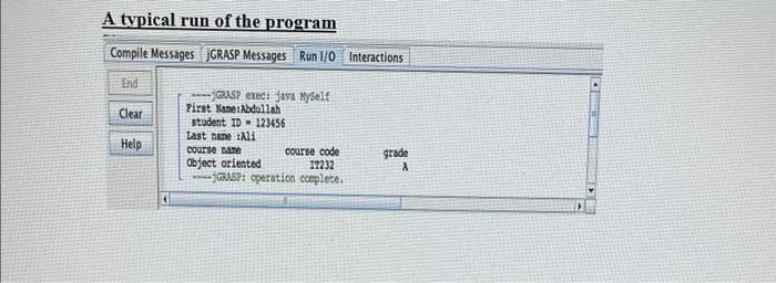 Solved A typical run of the program Compile Messages JCRASP | Chegg.com