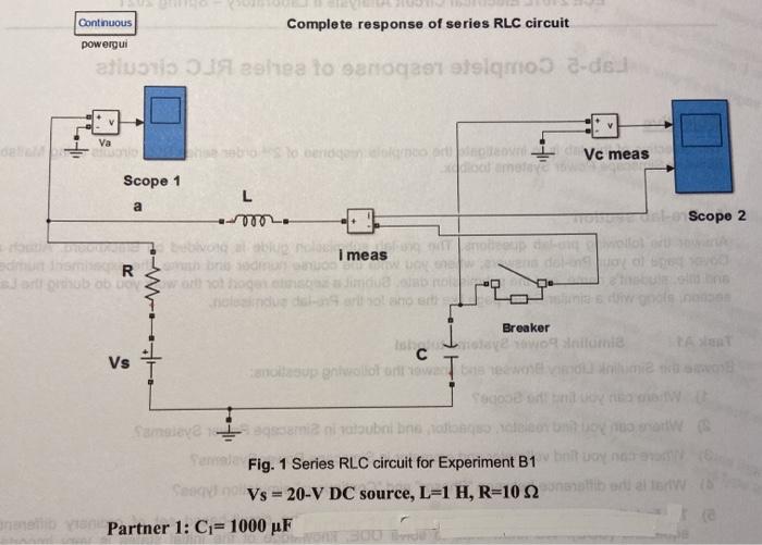 Complete response of series RLC circuit Continuous | Chegg.com