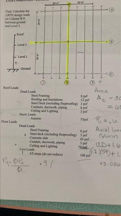 Solved W.0 Find: Calculate the LRFD design loads on Column | Chegg.com