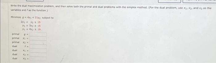 Solved min Suppose a primal minimization problem and its | Chegg.com