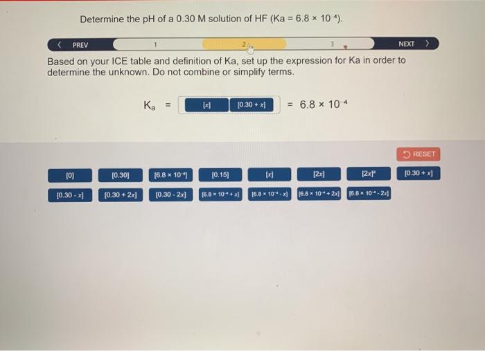 Solved Determine the pH of a 0.30 M solution of HF (Ka = | Chegg.com