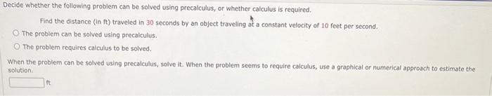 Solved Decide whether the following problem can be solved | Chegg.com