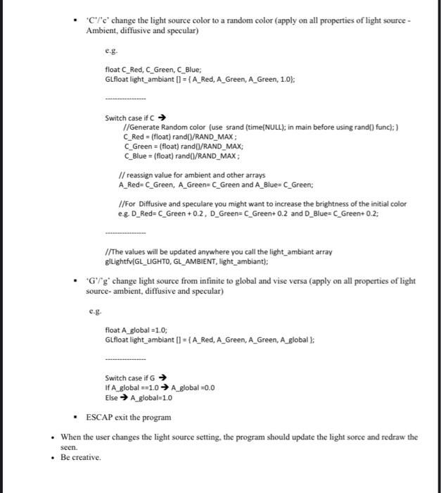 Solved Computer Graphics 14012501-3, 2nd Semester 1443/1444 | Chegg.com