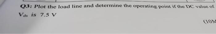 Solved Q3: Plot the load line and determine the operating | Chegg.com