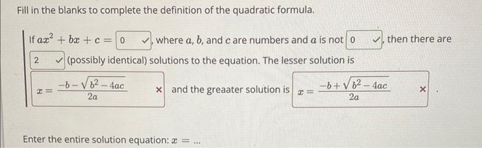 Solved Fill in the blanks to complete the definition of the | Chegg.com
