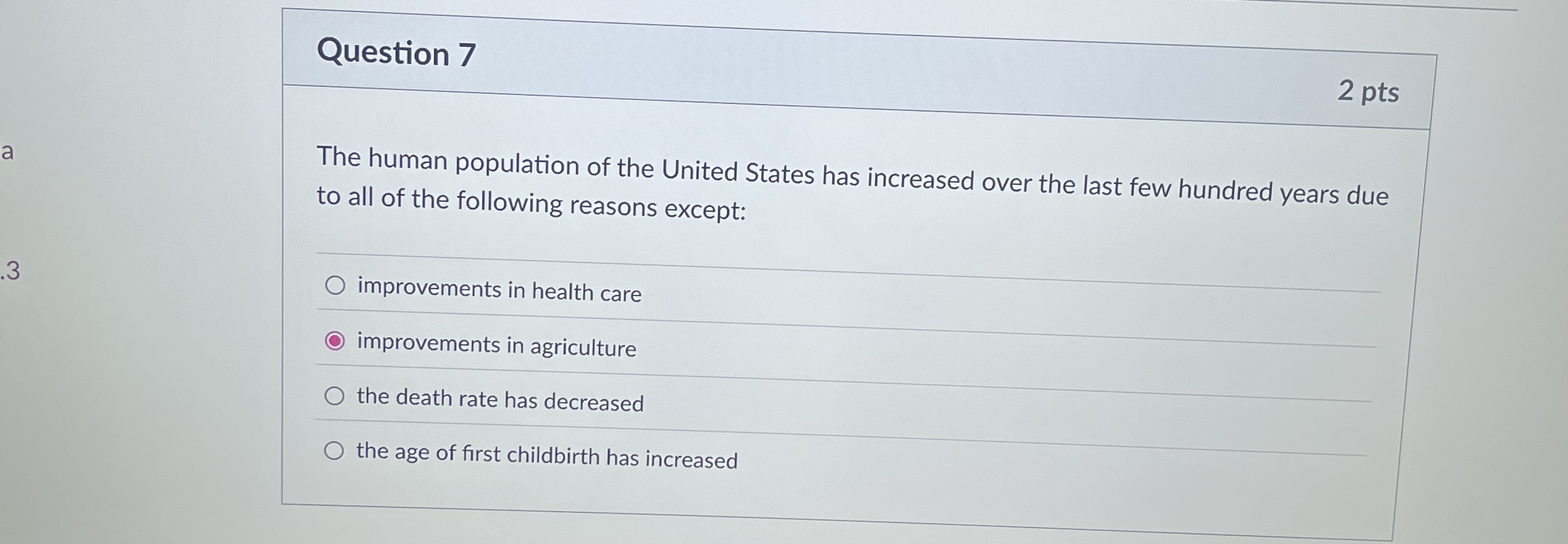 Solved Question 72 ﻿ptsThe human population of the United | Chegg.com