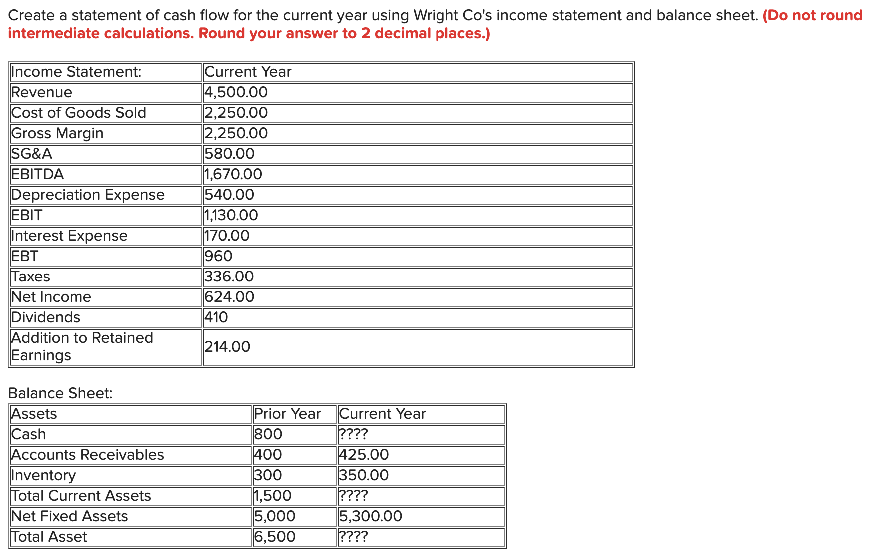Solved Balance Sheet:Use SinCo's Income Statement and | Chegg.com